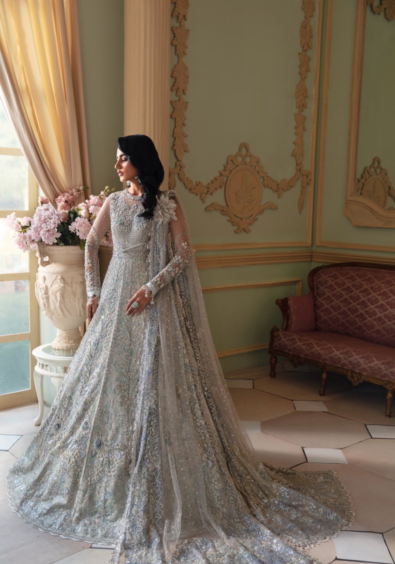 ICE BLUE Pishwas – Atelier by Saima